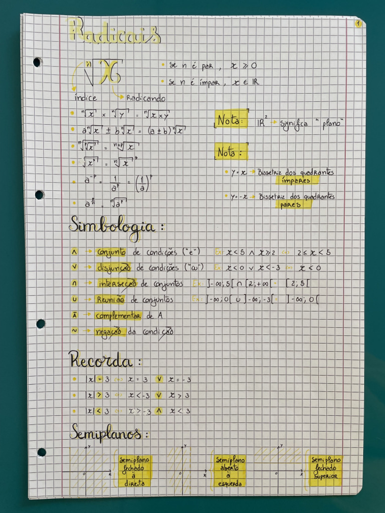 Resumos Matemática - Sofia ViP | PDF