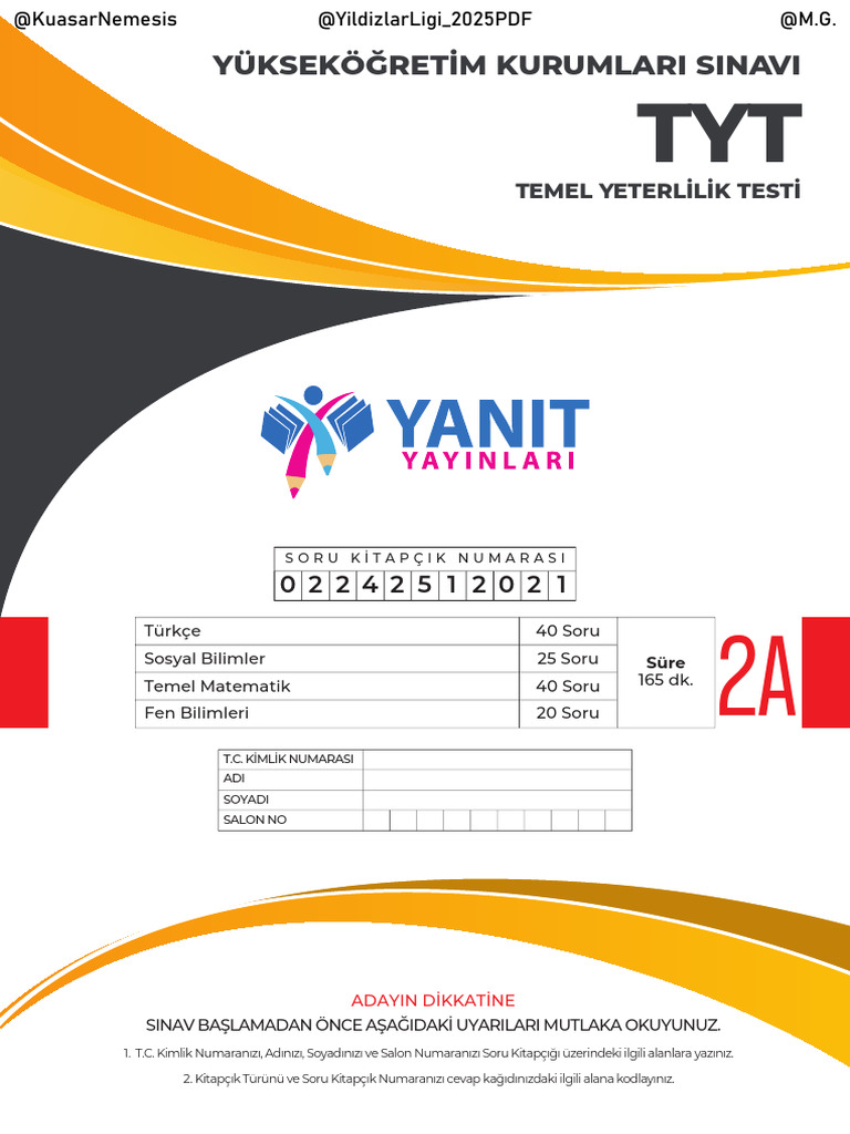 2025 Yanıt TG TYT-2 | PDF