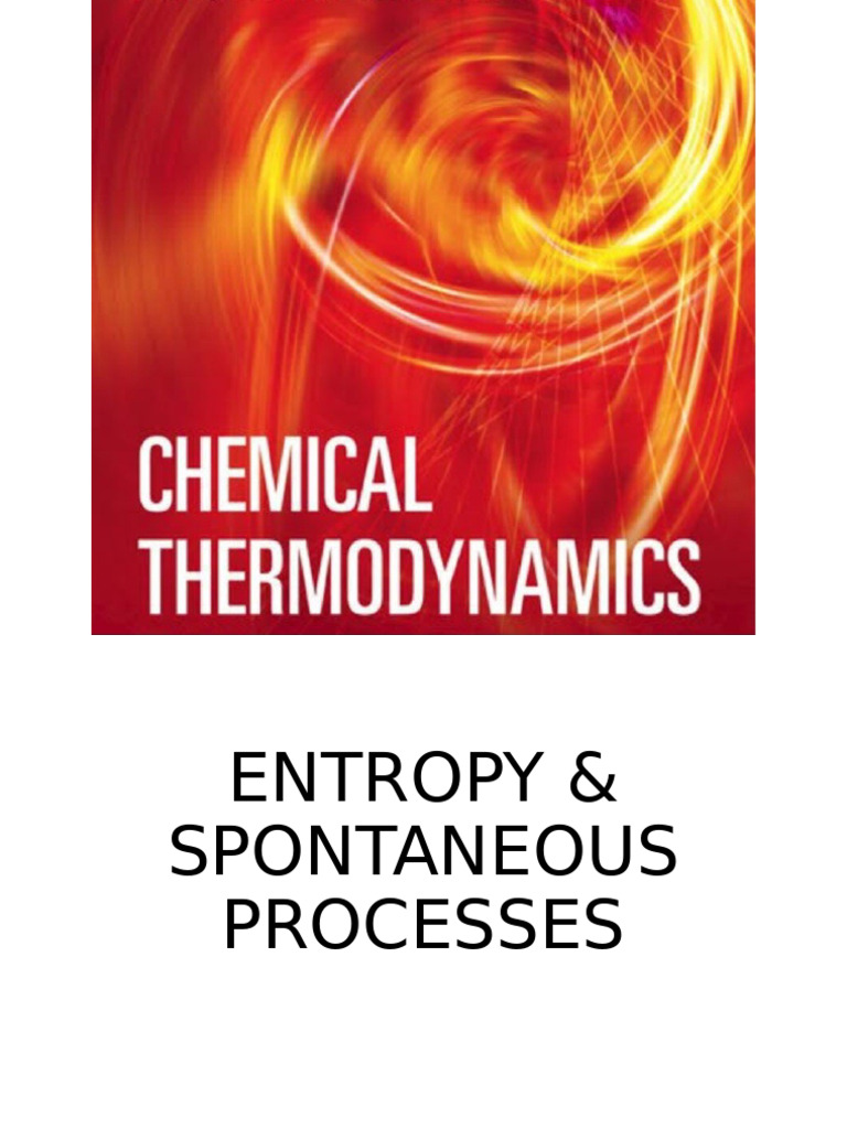 Chemical Thermodynamics | PDF