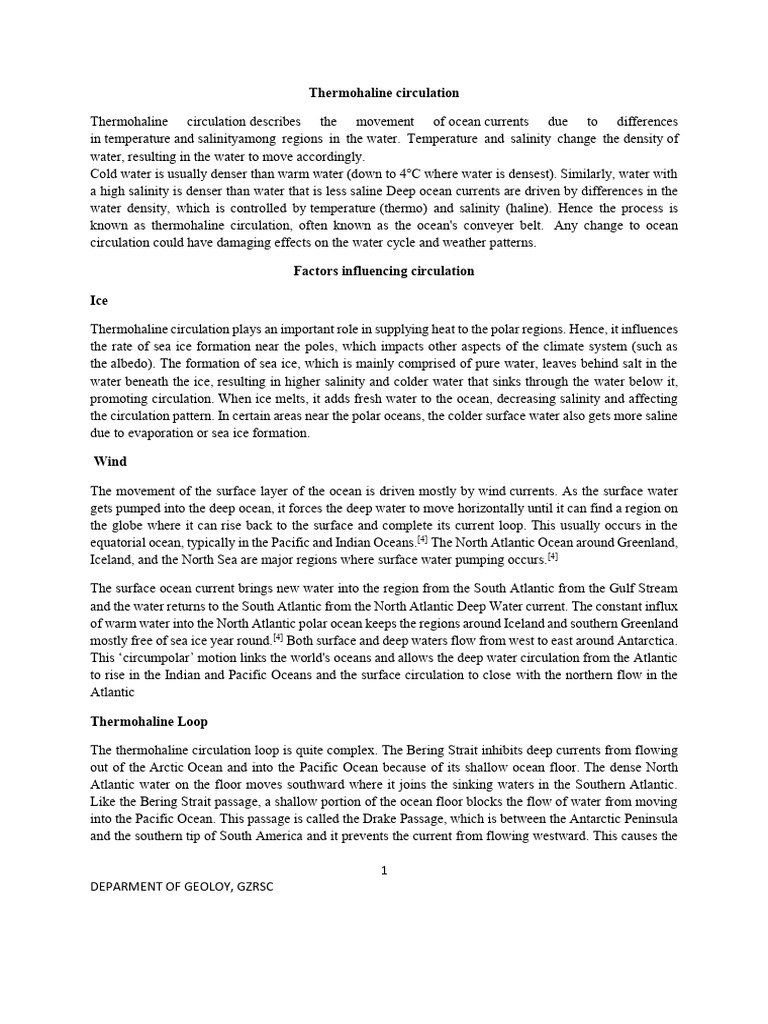Understanding Thermohaline Circulation | PDF | Oceans | Atmospheric ...