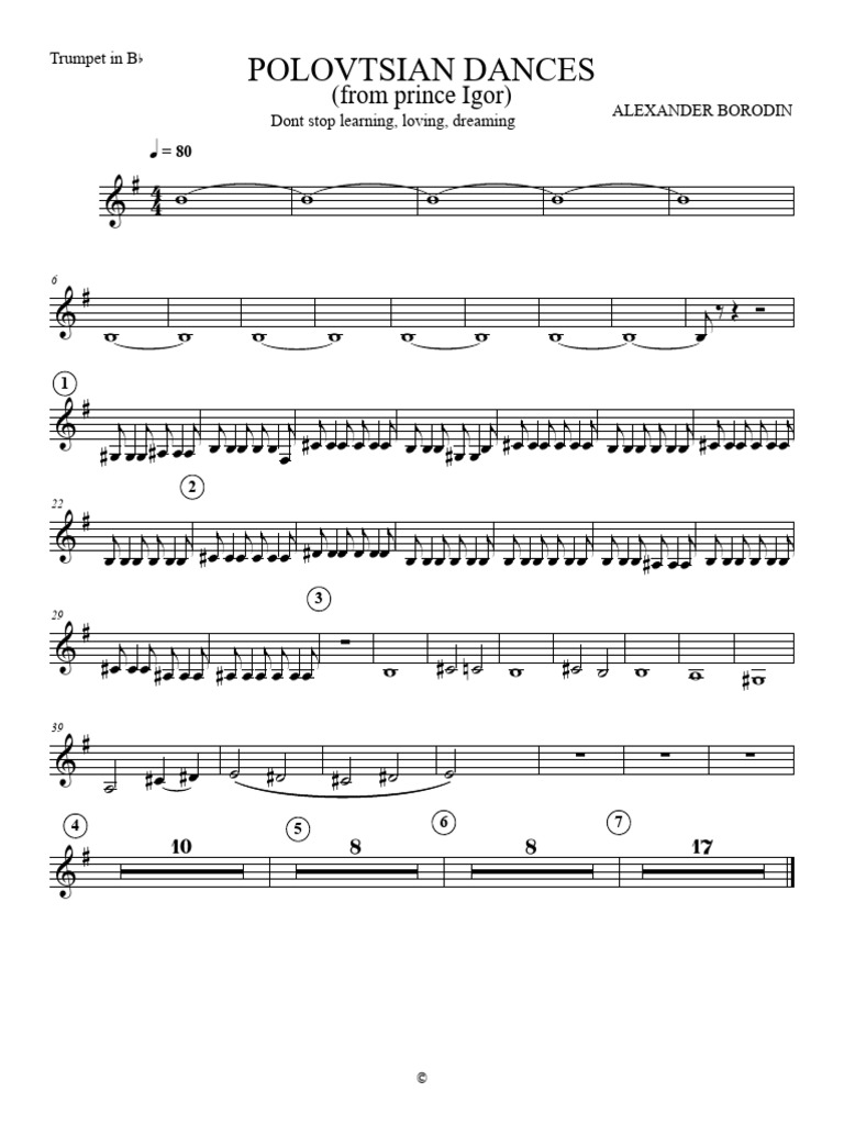 Alexander Borodin Trumpet BB | PDF