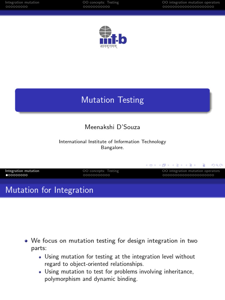 Mutation For Integration | PDF | Inheritance (Object Oriented Programming) | Method (Computer ...