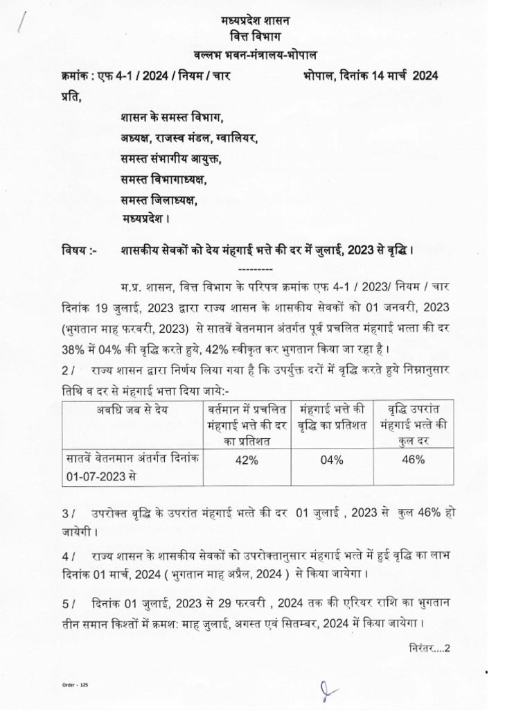 DA Order 46% 14-03-24 | PDF
