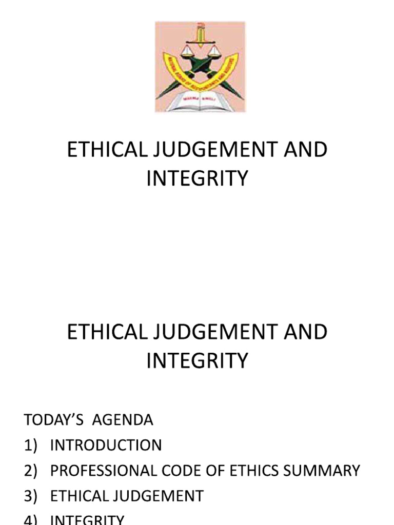 Ethical Judgement | PDF