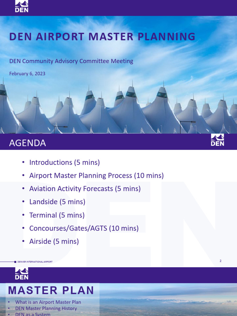 CAC DEN Master Plan Update | PDF | Airport | International Airport