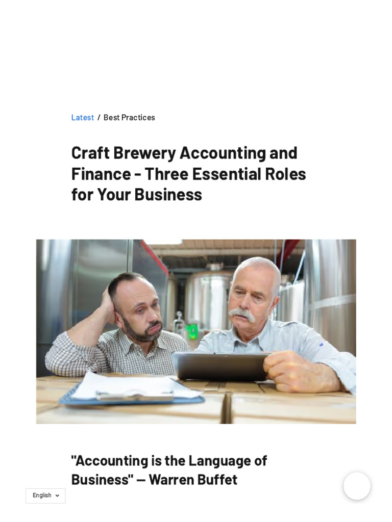 Craft Brewery Accounting and Finance - Three Essential Roles For Your ...
