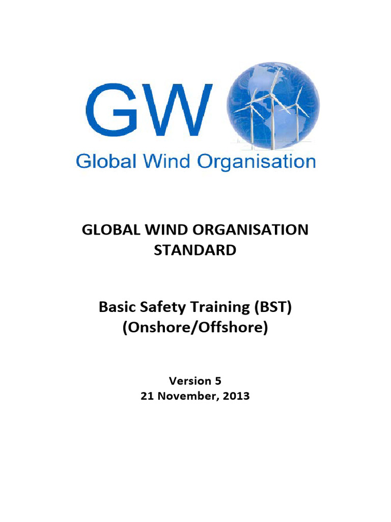 GWO Basic Safety Training Standard | PDF | Offshore Wind Power | Copyright