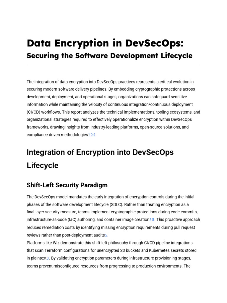 Main Data Encryption in DevSecOps - Securing The Software Development ...