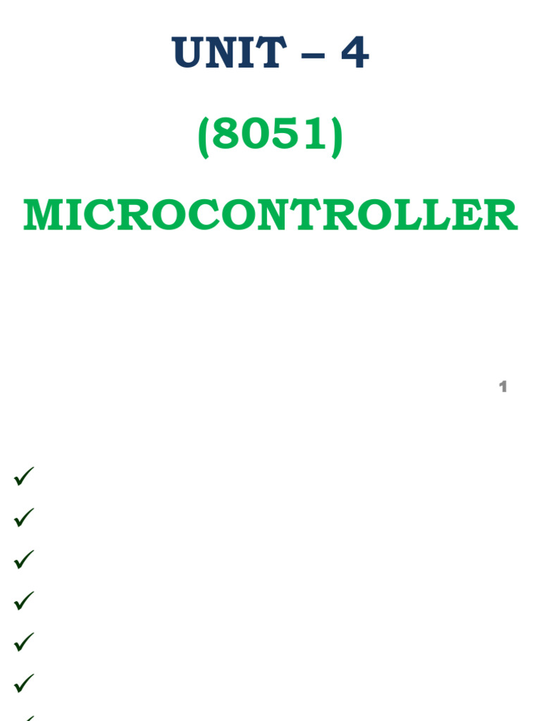 Mpmc Unit 4 It 19 20 | PDF | Microcontroller | Central Processing Unit
