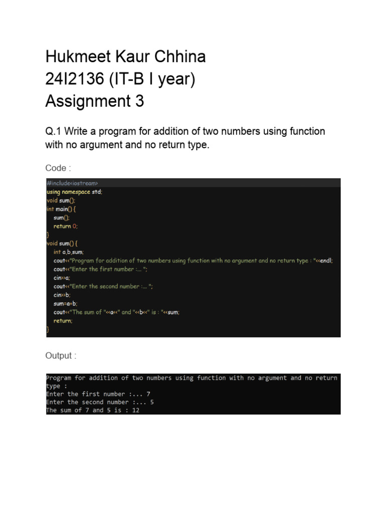 Hukmeet Kaur Chhina CPP Assignment-3 | PDF