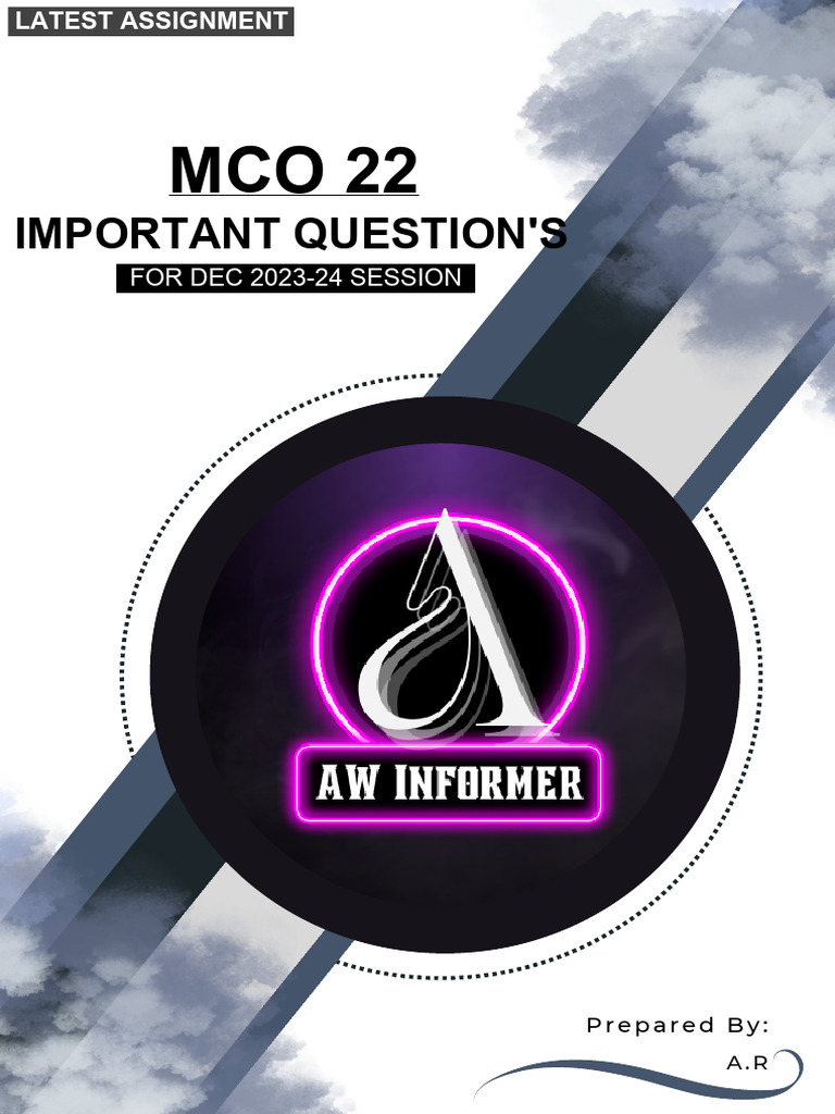 Mco 22 Imp Questions by Aw - Informer | PDF | Sampling (Statistics ...