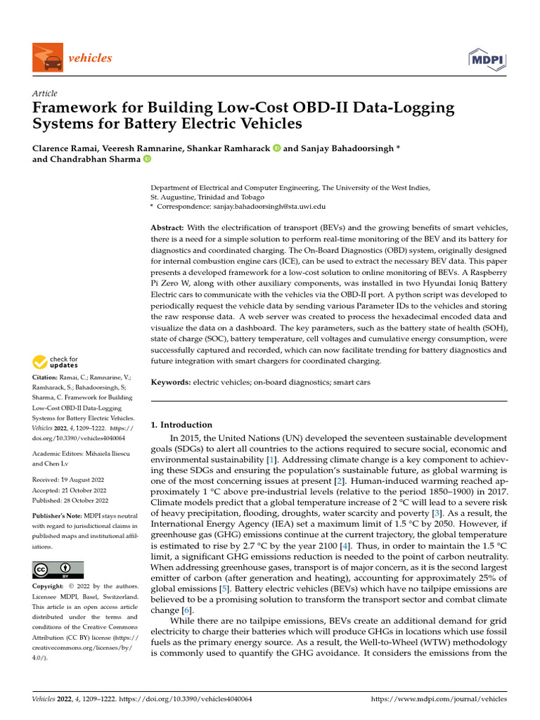 Framework For Building Low Cost OBD II D | PDF | Energy Development | Climate Change