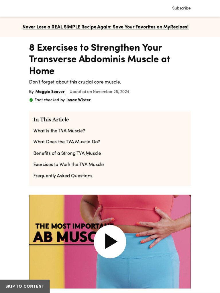 Transverse Abdominis - Exercises | PDF | Abdomen | Musculoskeletal System