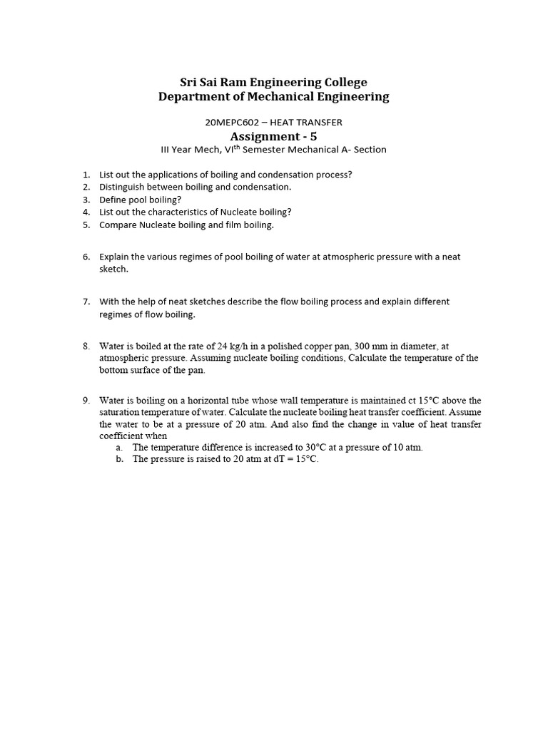 Assignment 5 Questions | PDF
