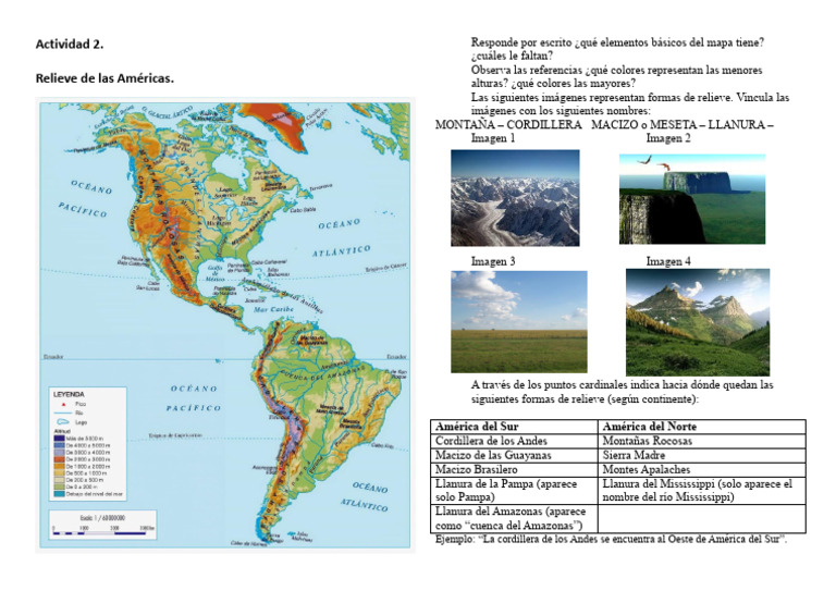 Geo 2dos Relieves de America | PDF