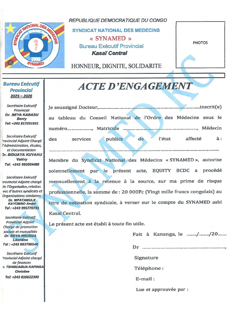 Acte D'engagement Synamed | PDF