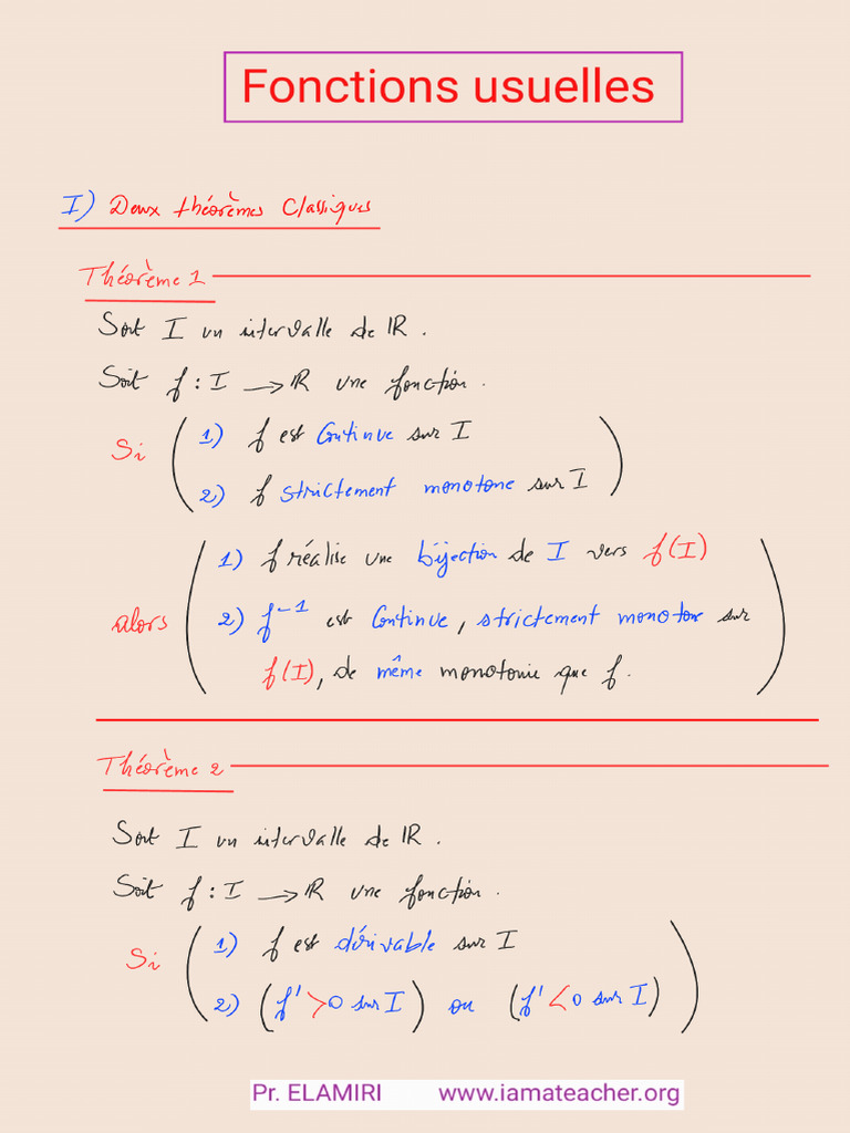 Cours Fonctions Usuelles | PDF