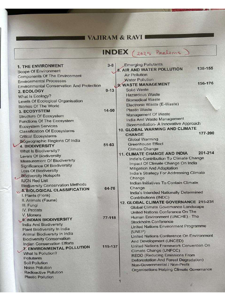 001 Eco & Env G S Environment & Ecology Class Handout by Ms Vaishali | PDF