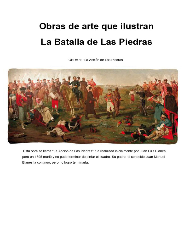 Obras de Arte sobre la Batalla de Las Piedras | PDF