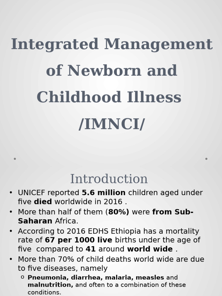 IMNCI: Integrated Child Health Strategy | PDF | Malnutrition | Medicine