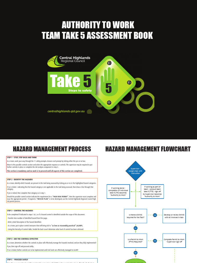 3.10.15.10 Team Take 5 Booklet | PDF | Asbestos | Personal Protective ...
