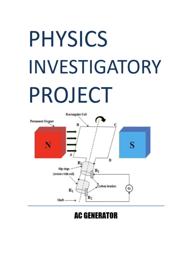 AC Generator Project Class12 | PDF | Electromagnetic Induction ...
