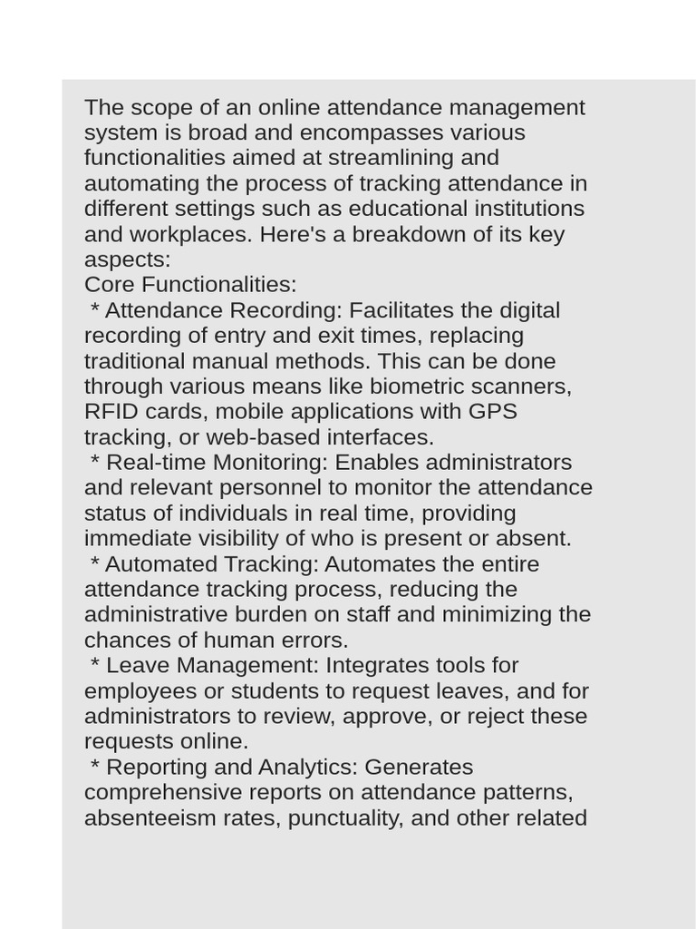 Scope or Significance of Study _250513_003321 | PDF | Automation | Payroll