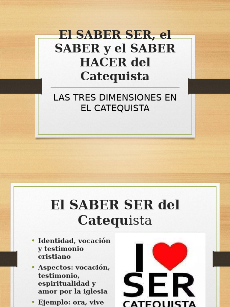 Saber Ser, Saber y Saber Hacer del Catequista | PDF | Religiones ...