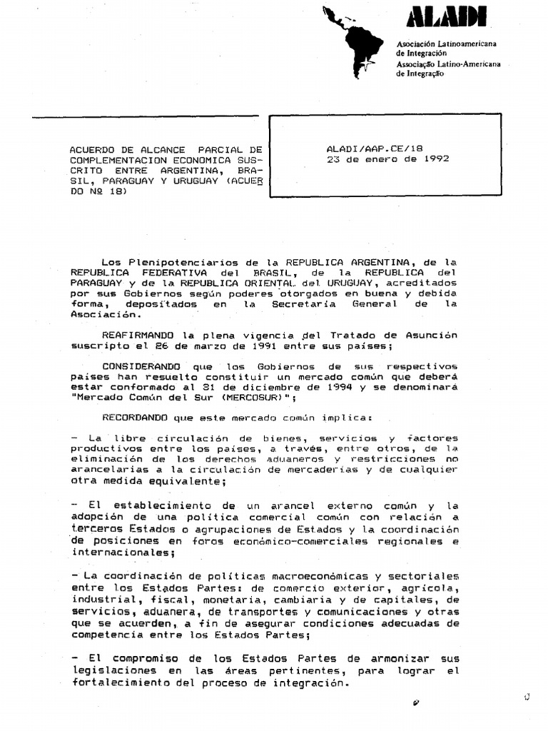 Mercosur Ace 018 Rectificado | PDF