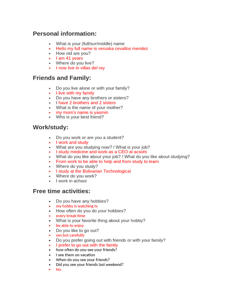 Personal Information:: My Hobby Is Watching TV Every Break Time Be Able ...