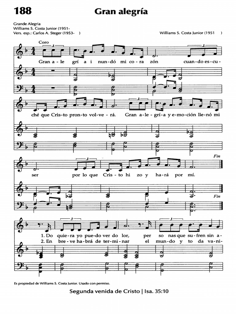 Nuevo Himnario Adventista Con Partituras - Parte3 | PDF