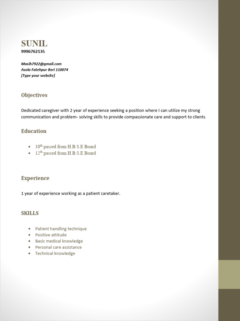 SUNIL Resume | PDF