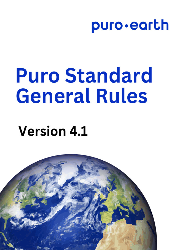 Puro Standard General Rules Overview | PDF | Audit | Greenhouse Gas