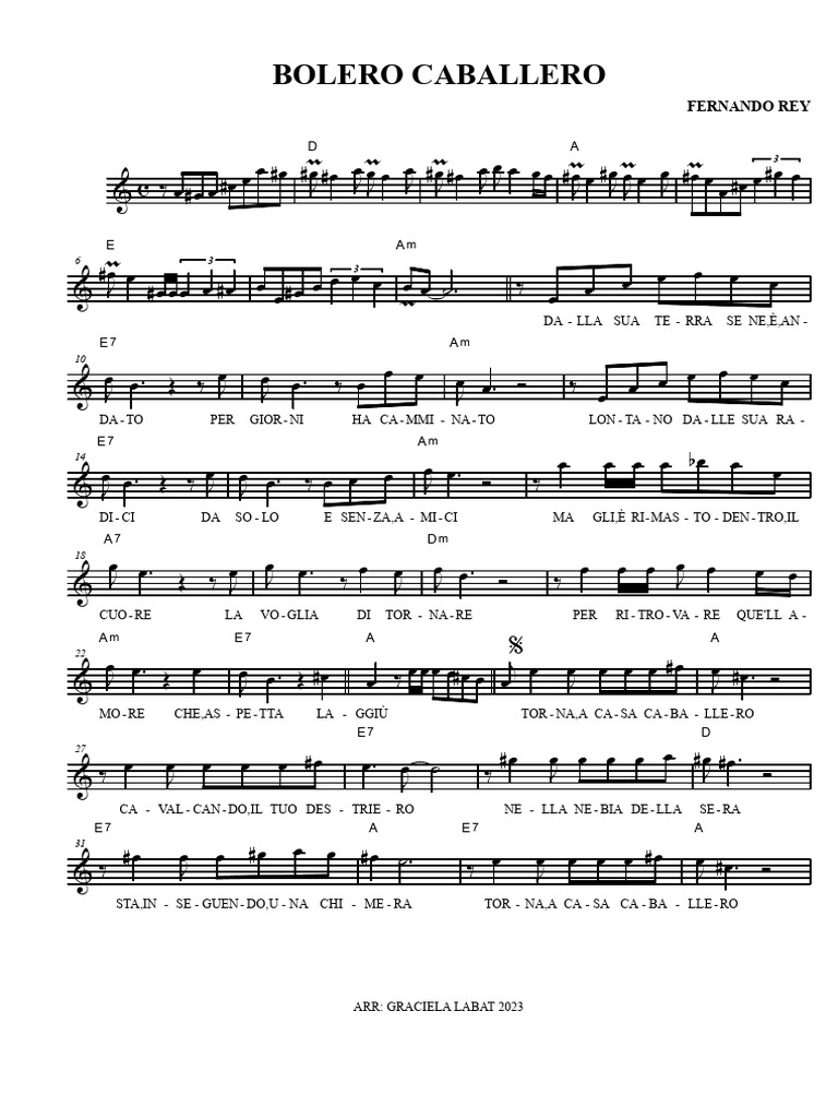 Bolero Caballero-Fernando Rey-La | PDF