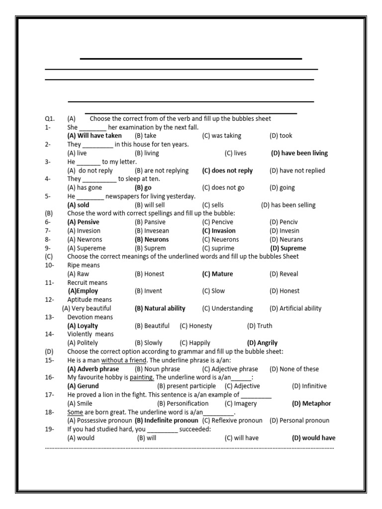 Success Series 9th English Objectives | PDF | Pronoun | Verb