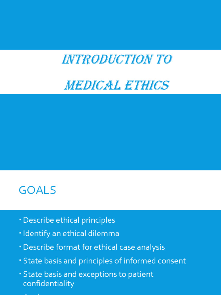 Introduction To Medical Ethics | PDF | Medical Ethics | Medicine