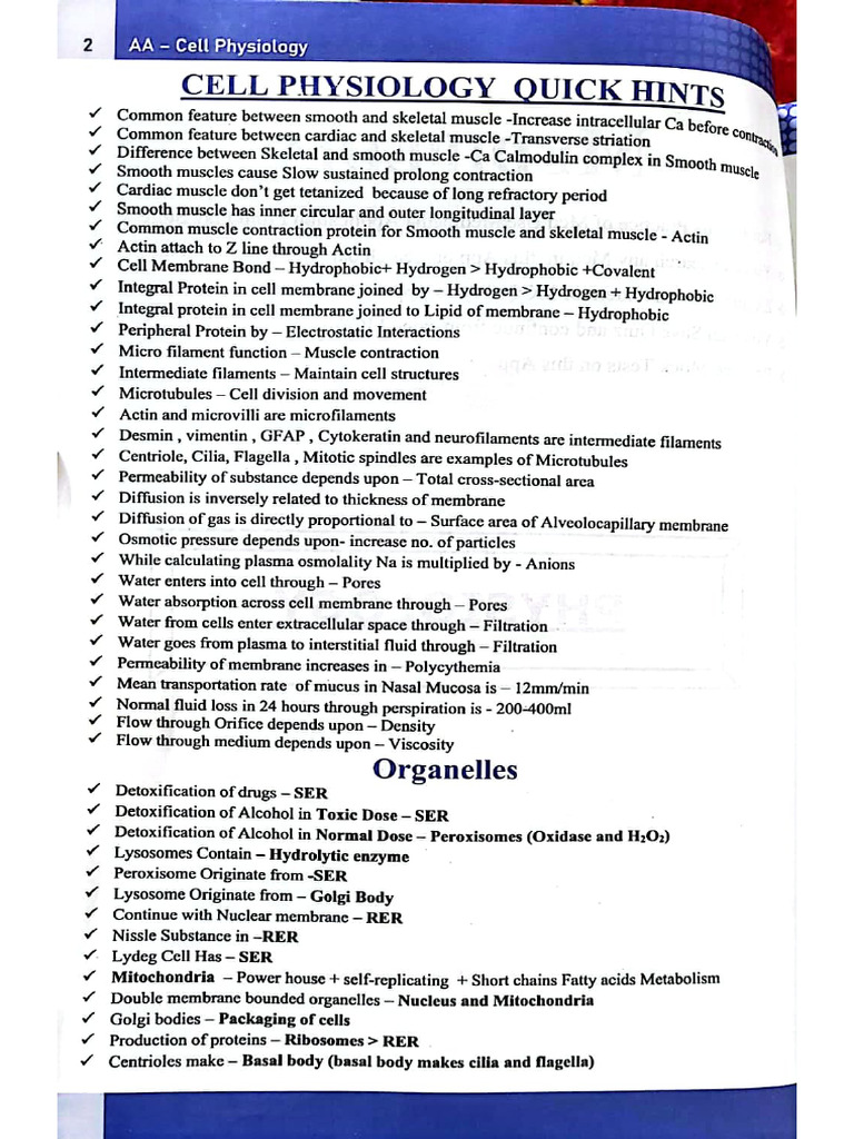 Cell Physio Double A | PDF