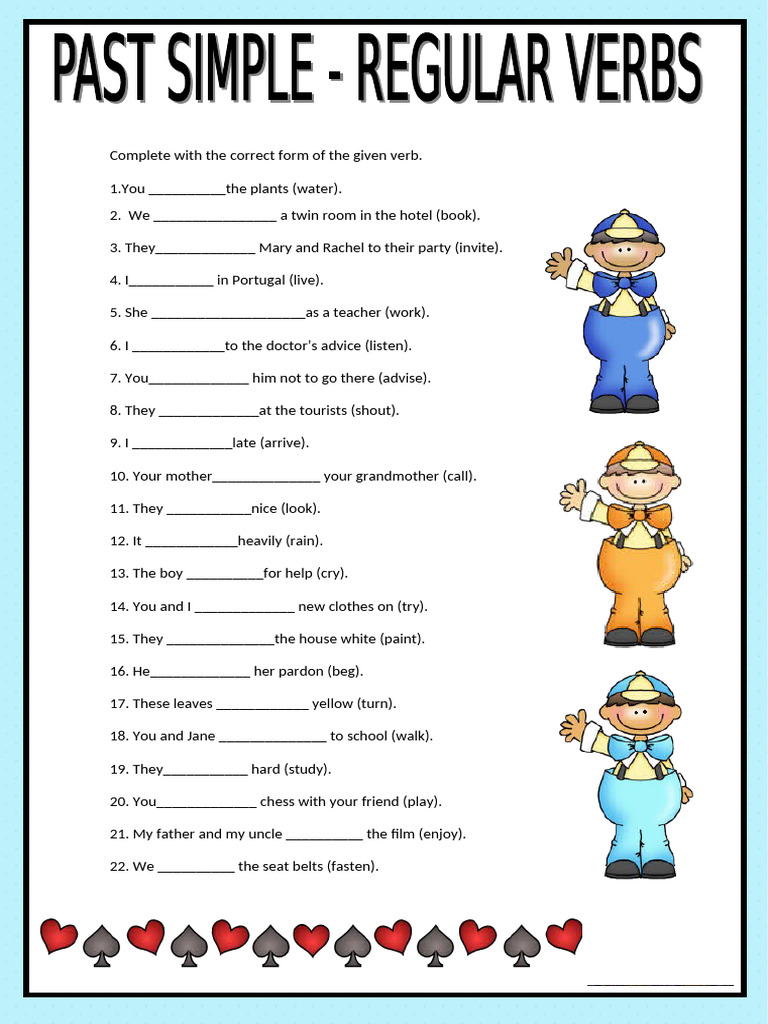 Verb Form Completion Exercise | PDF