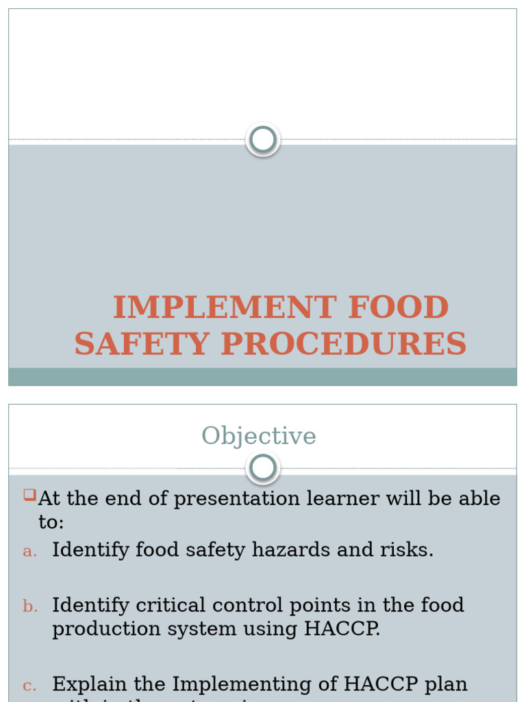 Implementing HACCP for Food Safety | PDF | Hazard Analysis And Critical ...