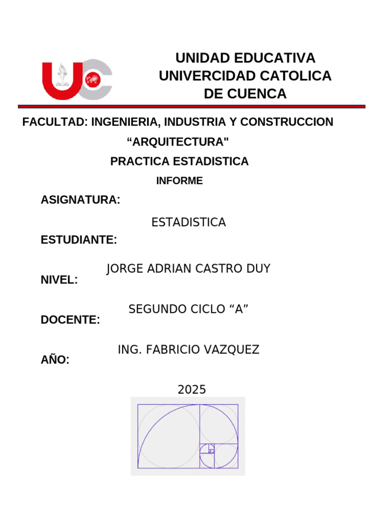 Castro Jorge ARQ 2A GP1 | PDF | Mediana | Análisis estadístico