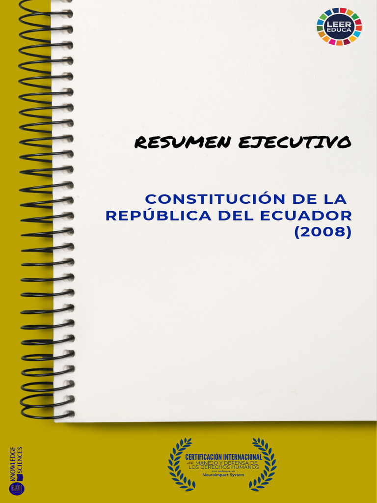 Resumen de la Constitución Ecuador 2008 | PDF | Derechos | Constitución