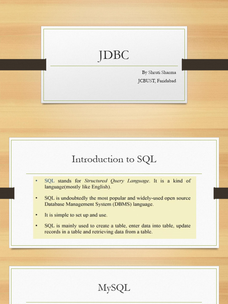 JDBC | PDF