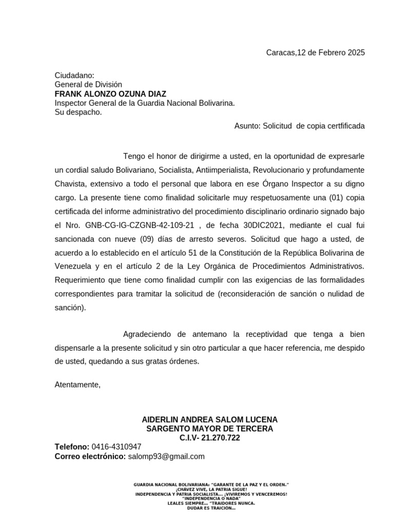 Formato de Solicitud Sm3 Salom | PDF