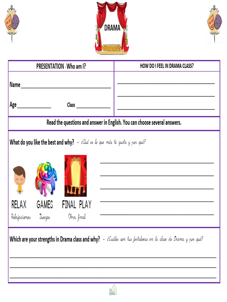 Reflexiones sobre la Clase de Drama | PDF