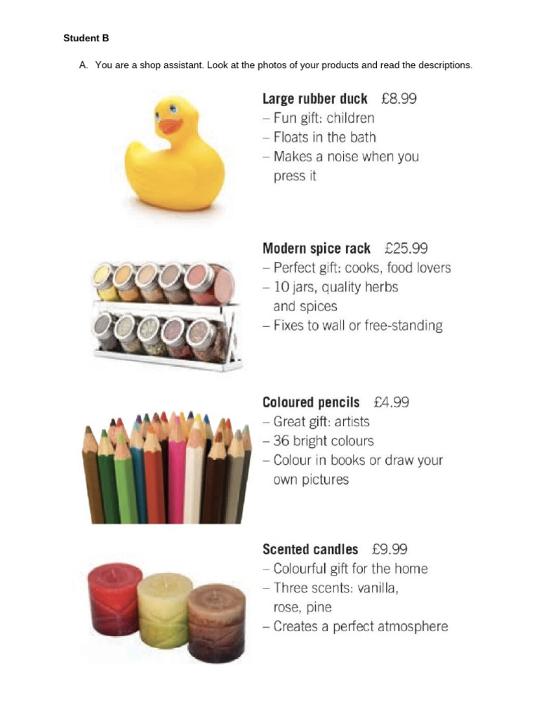 Lesson #3C - Student B - Role Cards | PDF