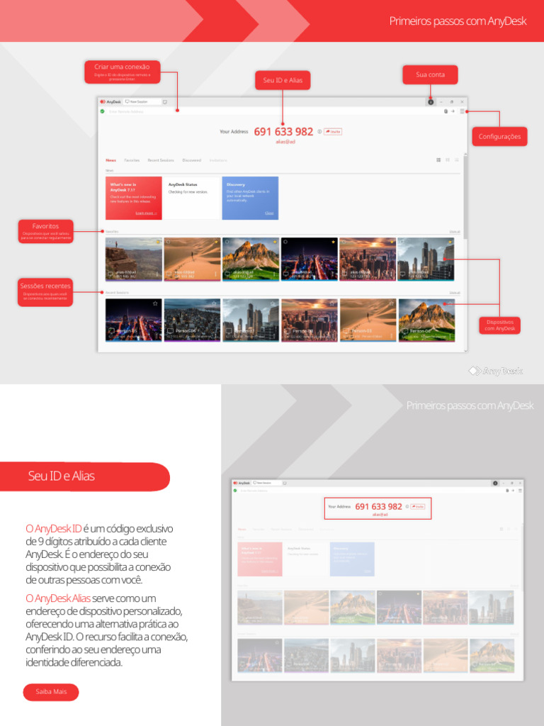 Getting Started With AnyDesk - PT | PDF | Senha | Informática
