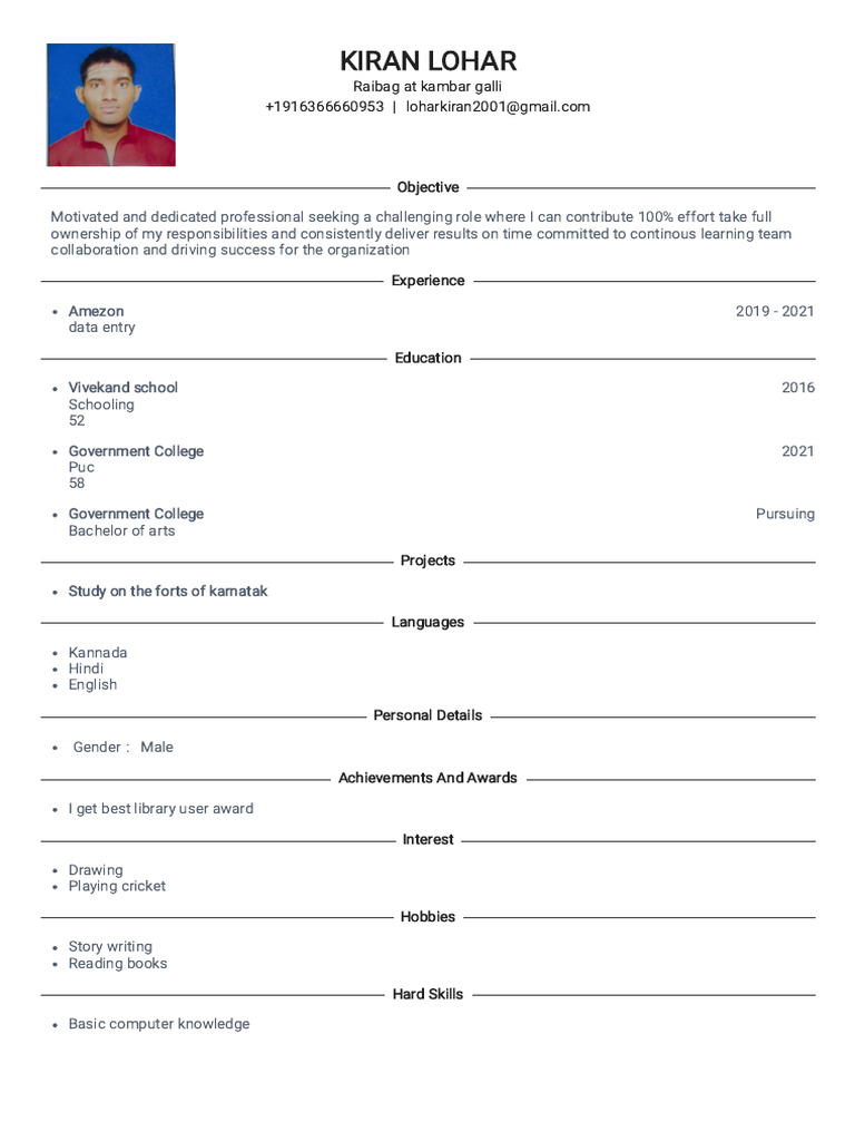 Kiran Lohar Resume | PDF