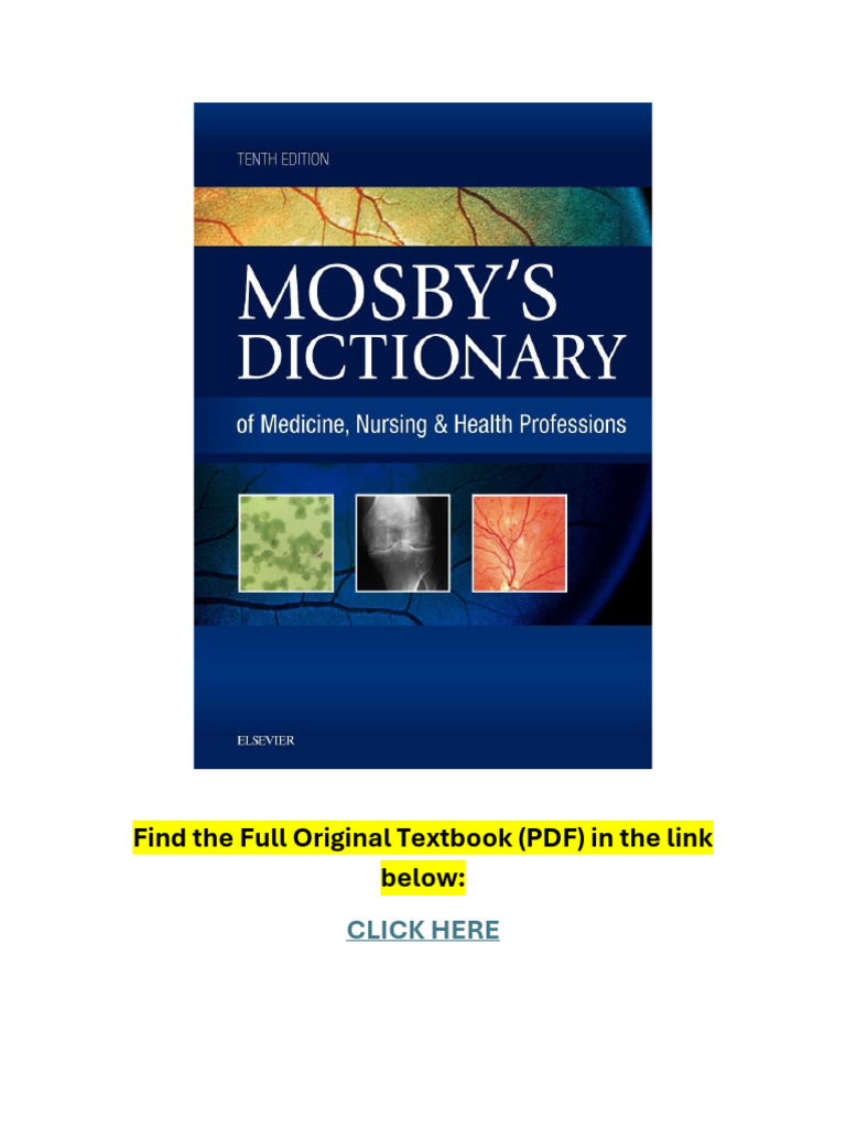 Mosby's Medical Dictionary, 10th Edition | PDF | Health Care | Patient ...