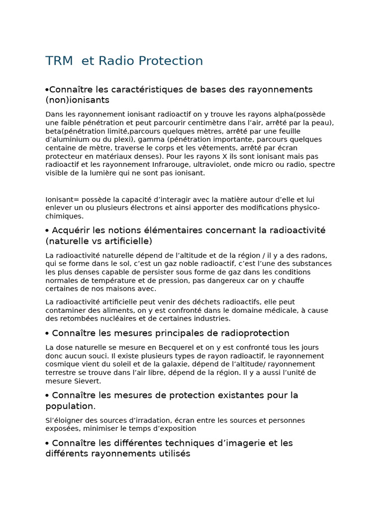 Rayonnements et Radioprotection Essentiels | PDF | Rayonnement ionisant ...
