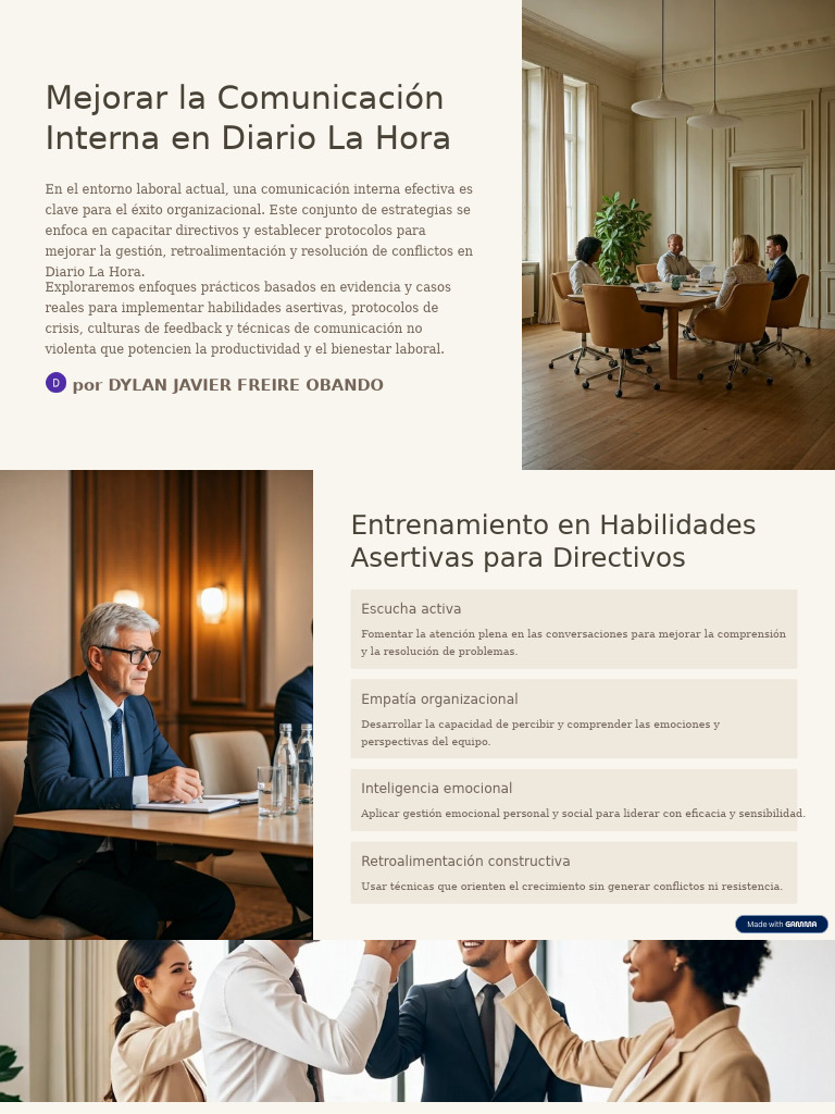 Mejorar La Comunicacion Interna en Diario La Hora | PDF | Mediación ...